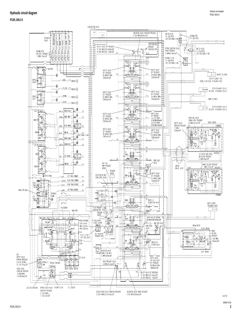 Esquemas Eletrico e Hidraulico PC 200-8 | PDF | Relay | Electrical Connector