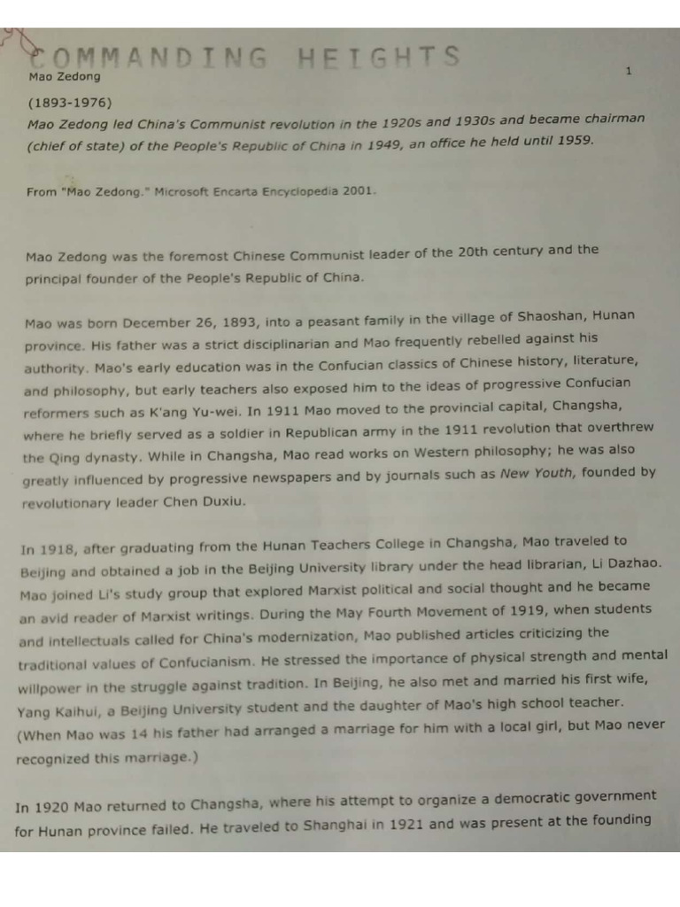 MAO ZE DONG PO 222 | PDF