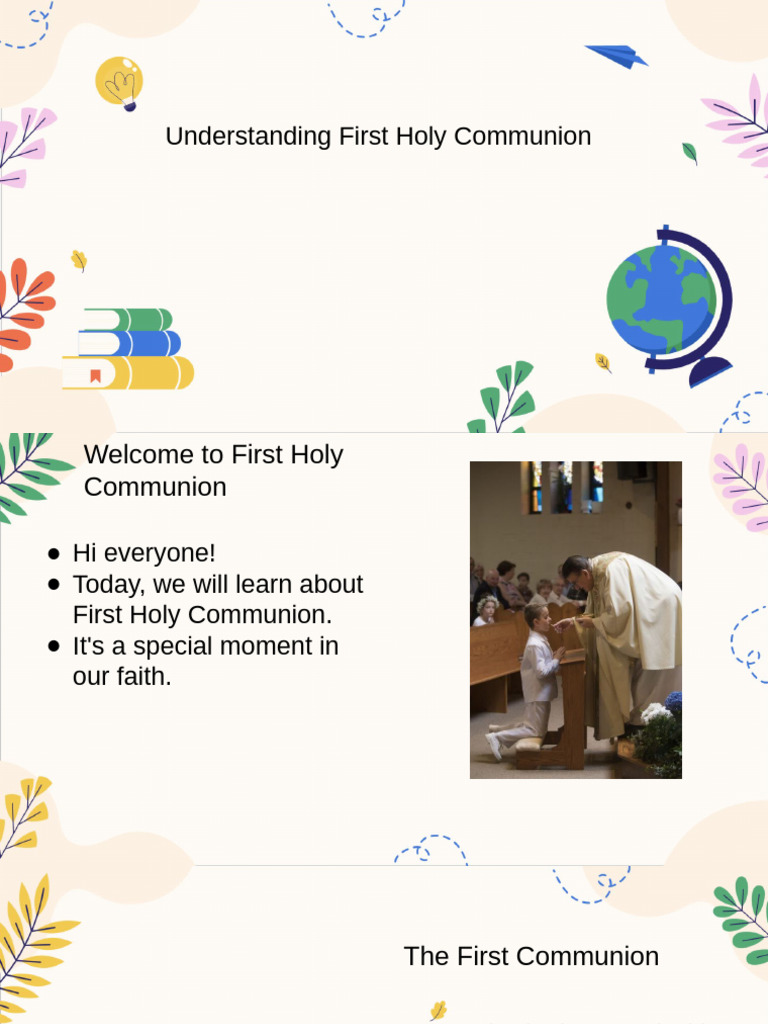 First Communion and its meaning (Jan 11 2025) | PDF | Eucharist ...