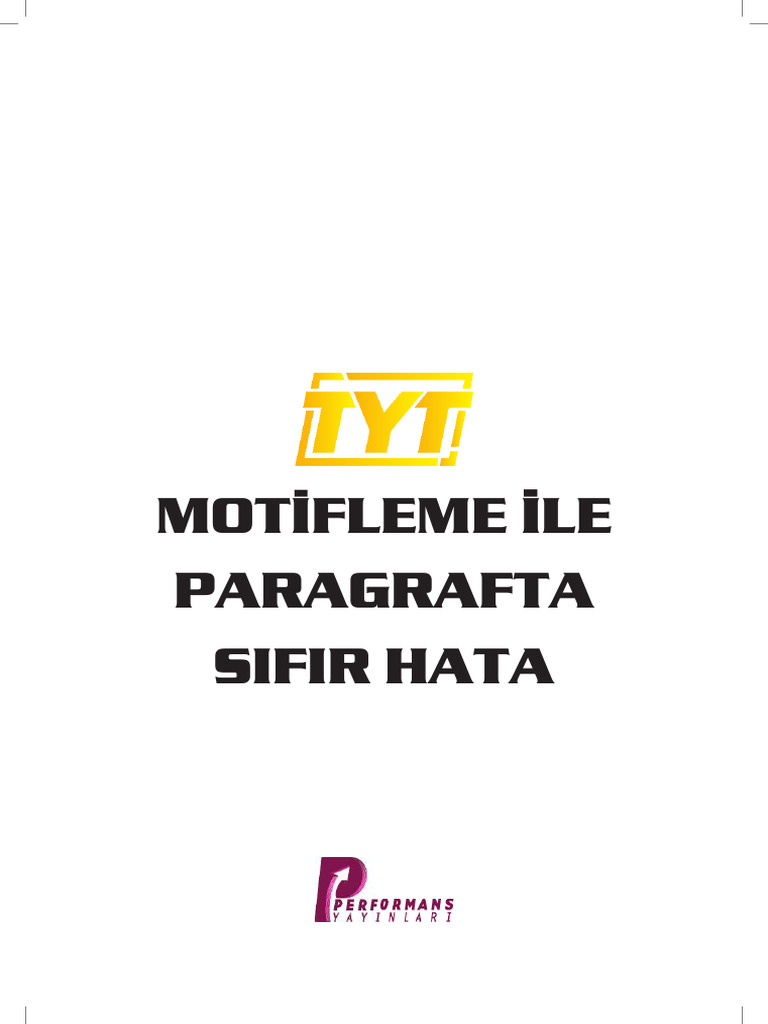 Performans - Motiflerle Paragraf Sıfır Hata SB (2024) | PDF