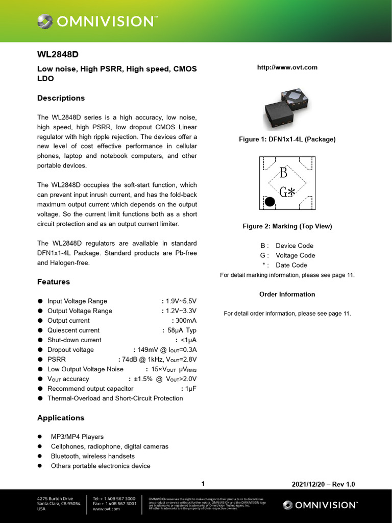 OV-WL2848D-V1.0 | PDF | Electrical Engineering | Electronic Circuits
