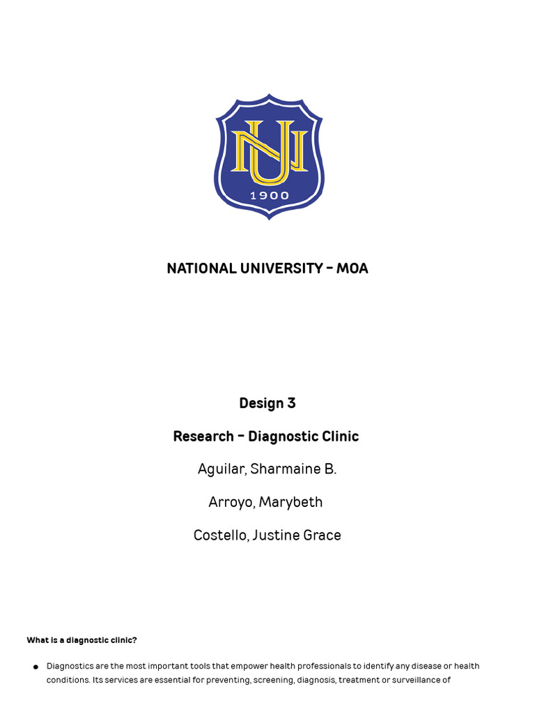 Design 3 - Research Draft (1) .Docx - 20241206 - 164849 - 0000 | PDF | Medical Diagnosis | Clinic