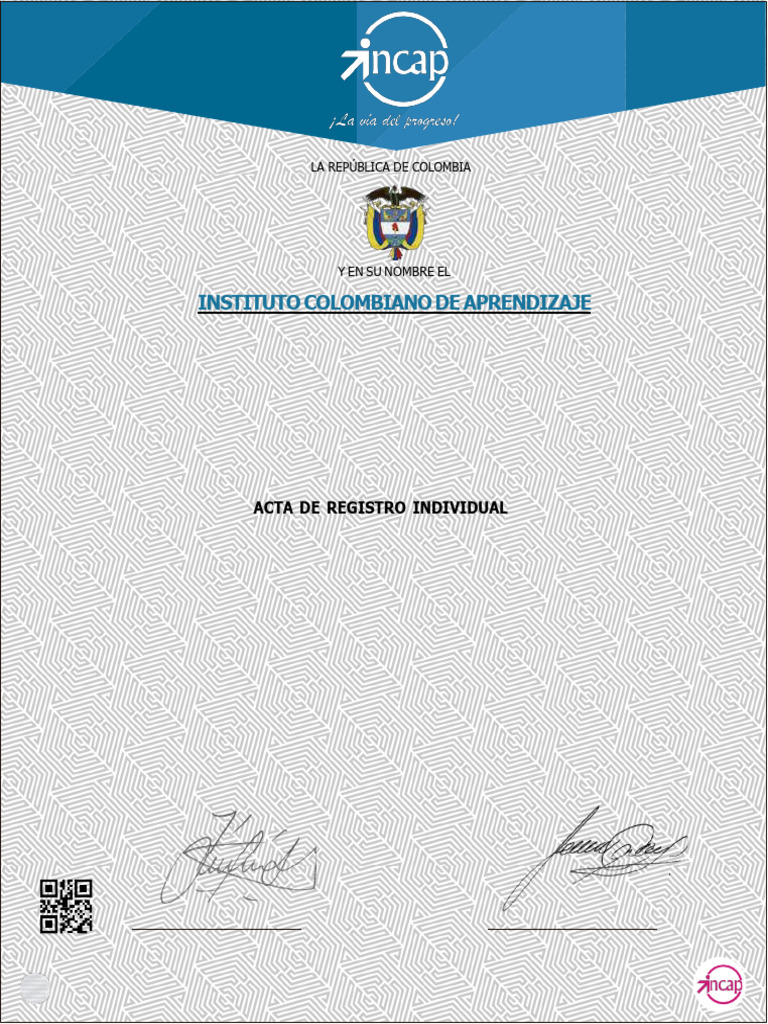 Acta de Grado INCAP | PDF
