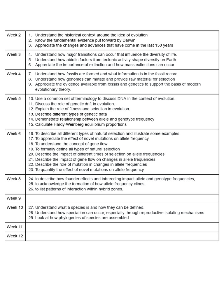 QMUL BIO113 Evolution W5 | PDF | Fitness (Biology) | Zygosity