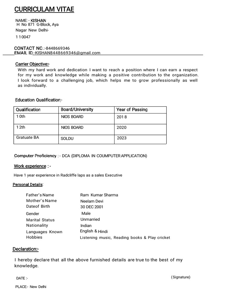 Resume Kishan S | PDF