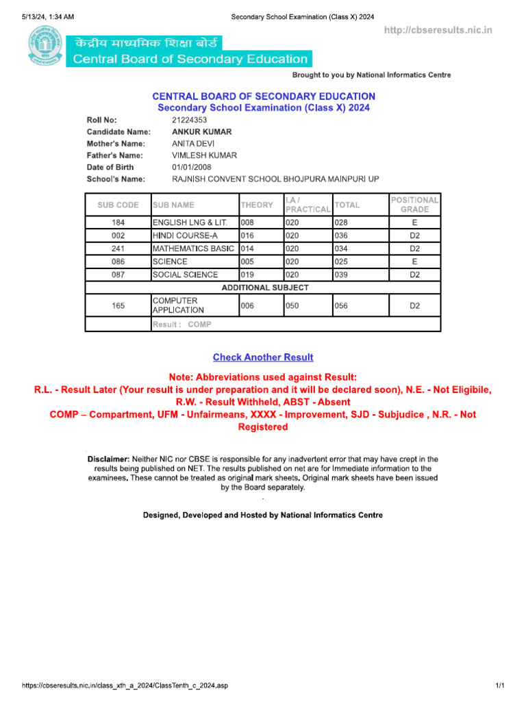 Ankur Result | PDF