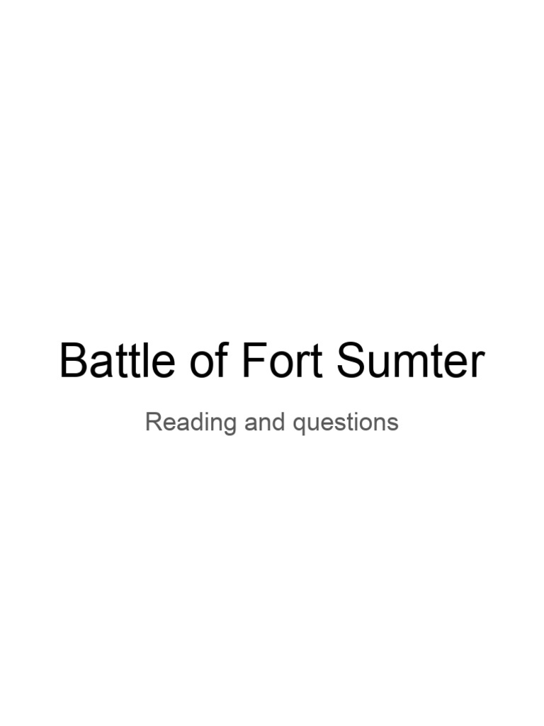 Jacob Dahlquist - Battle of Fort Sumter | PDF Jacob Dahlquist - Battle of Fort Sumter | PDF