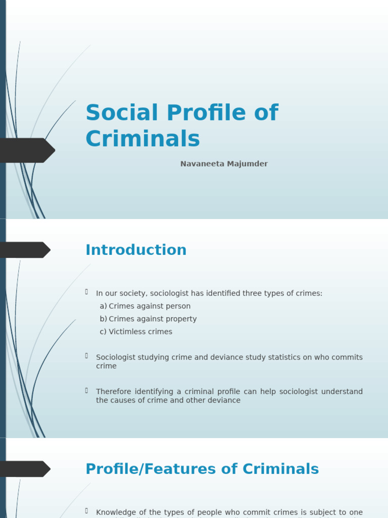 Criminal Profiles: Gender, Age, Class, Race | PDF | Crimes | Crime ...