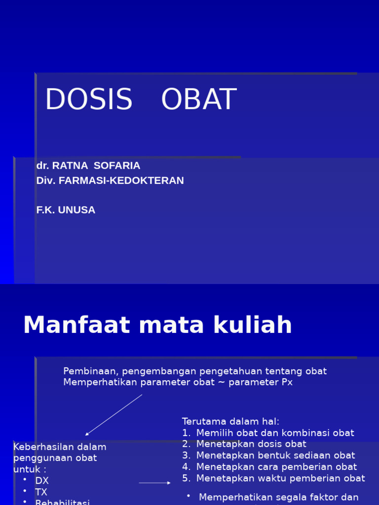 Panduan Dosis Obat untuk Dokter | PDF