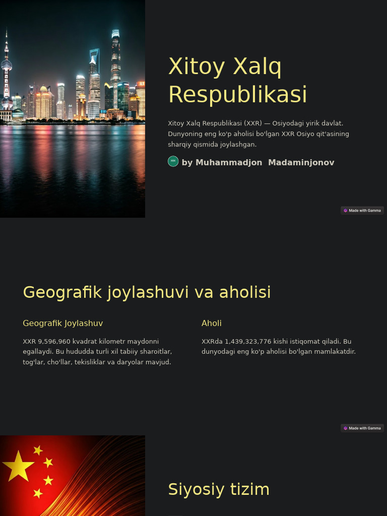 Xitoy Xalq Respublikasi | PDF