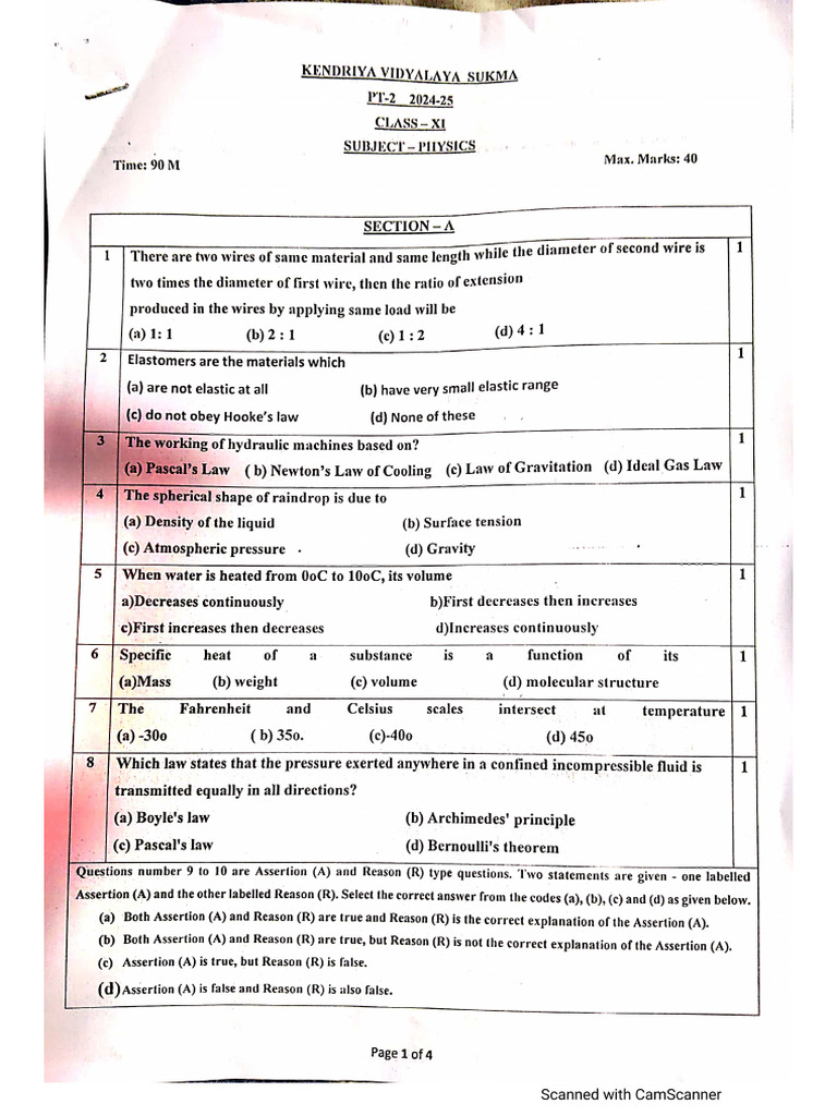 Physics PT 2 Cba Science 6a | PDF