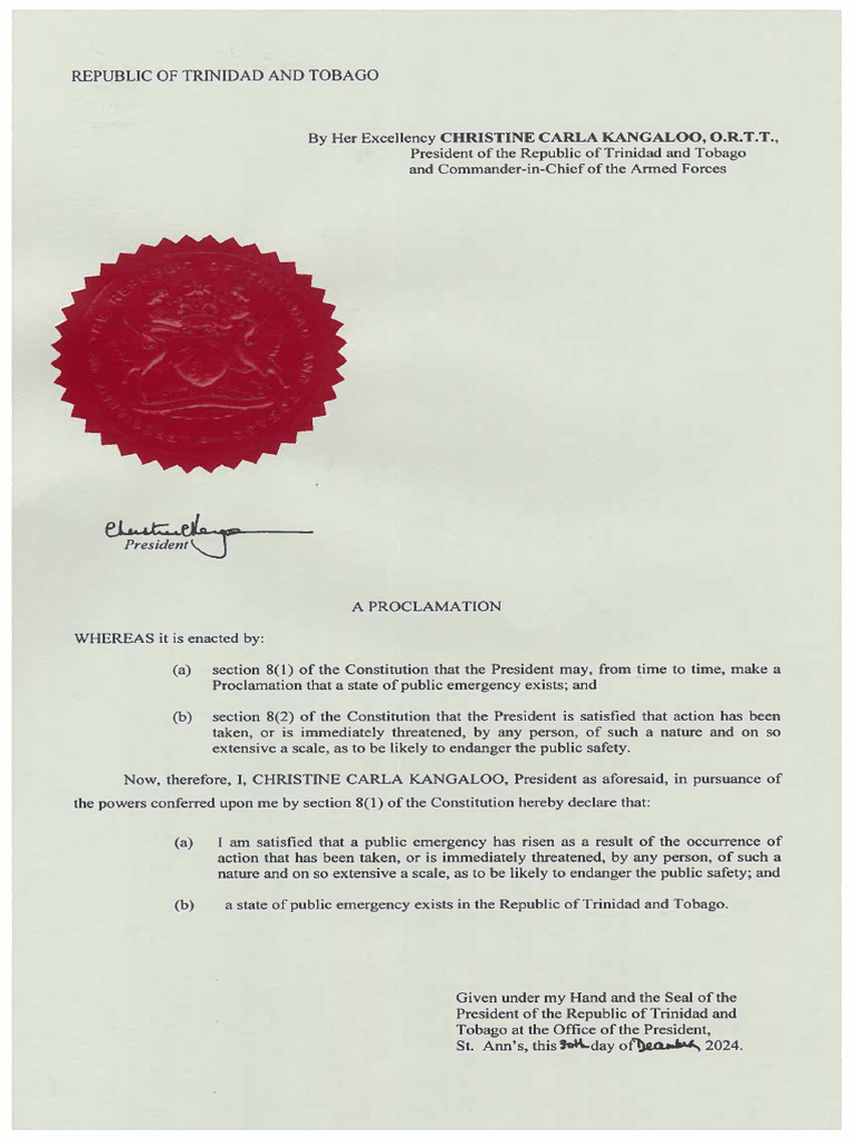 Proclamation - SOE 2024 | PDF