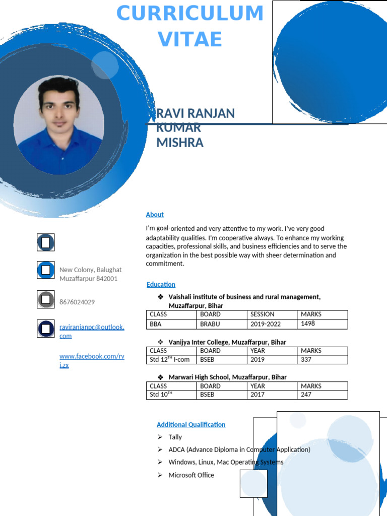 Ravi Ranjan Cv-1 | PDF