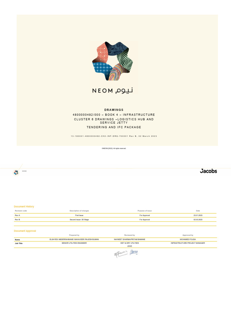 Cluster 6 - Logistic Hub Combined Infrastructure Drawings | PDF | Water ...