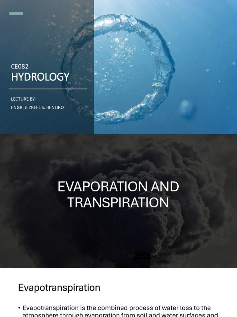 Module 4 Evaporation_v1 | PDF | Drainage Basin | Evaporation