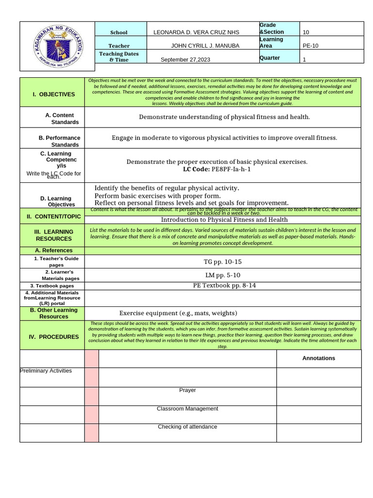Remediation Lesson Plan 1q | PDF | Learning | Thought