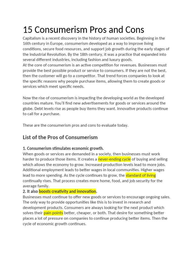 Extensive Reading CONSUMERISM | PDF | Consumerism | Debt