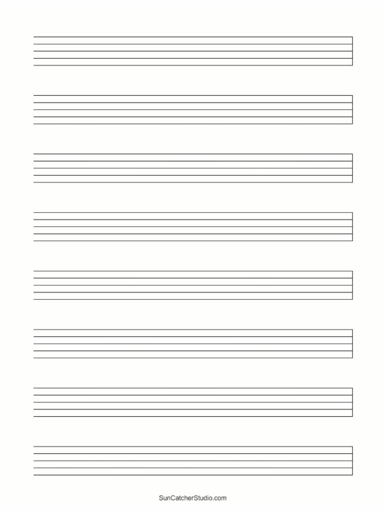 Blank Staff Paper 8 Staffs 010101 Fffffe | PDF