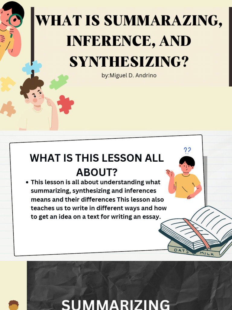 Summary vs Synthesis | PDF