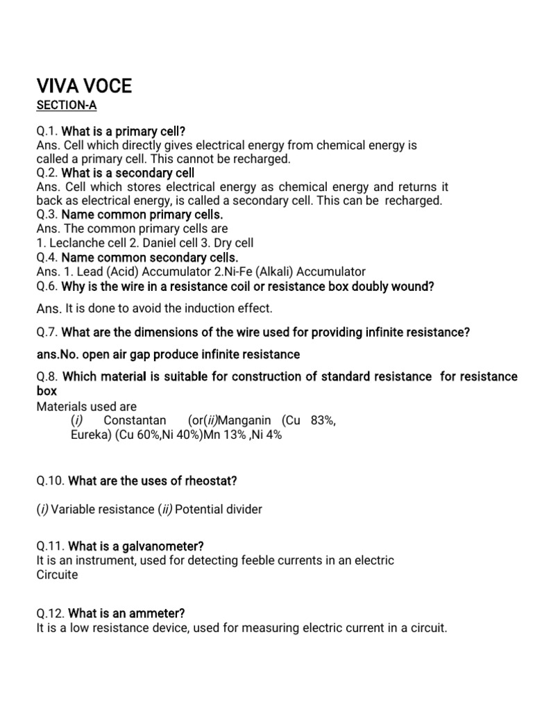 Class Xii Physics Viva Questions | PDF | P–N Junction | Semiconductors