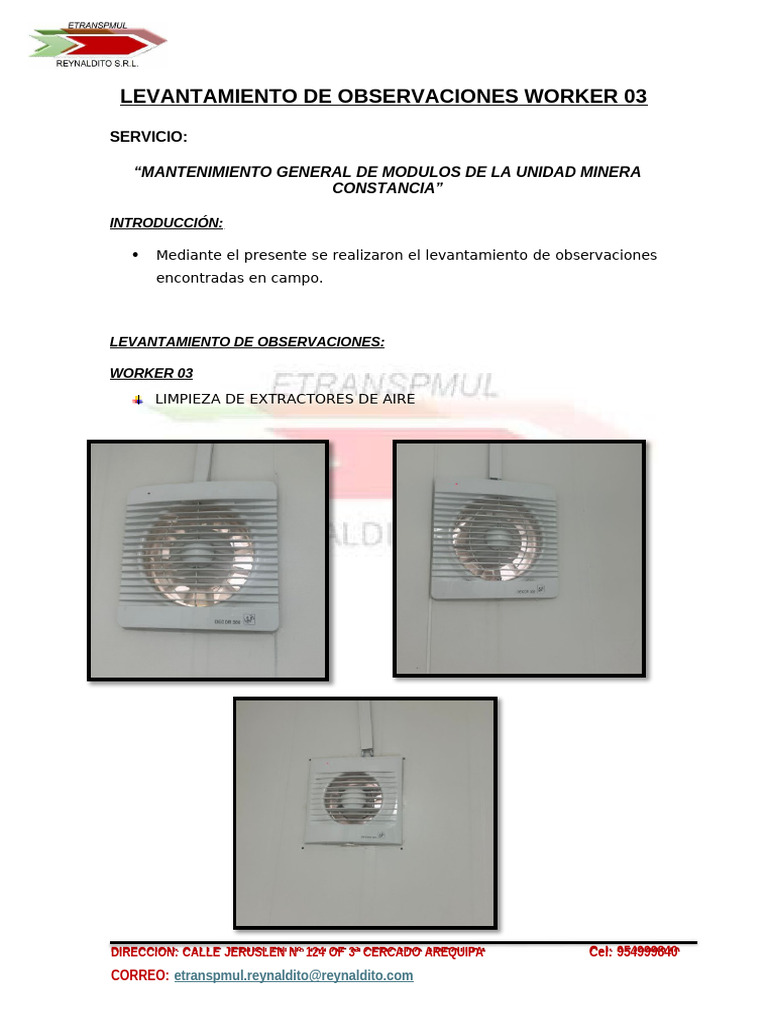 LEVANTAMIENTO DE OBSERVACIONES | PDF