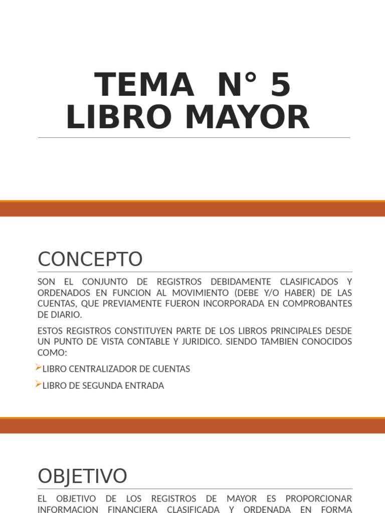 Tema #5 Libro Mayor | PDF