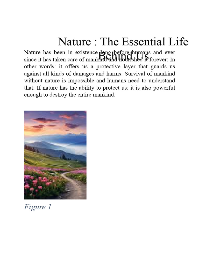Nature's Vital Role in Human Survival | PDF