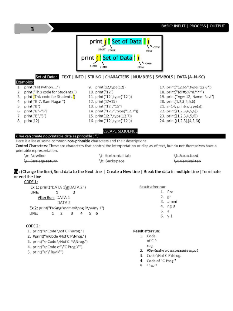 2 INPUT OUTPUT AND PROCESS | PDF