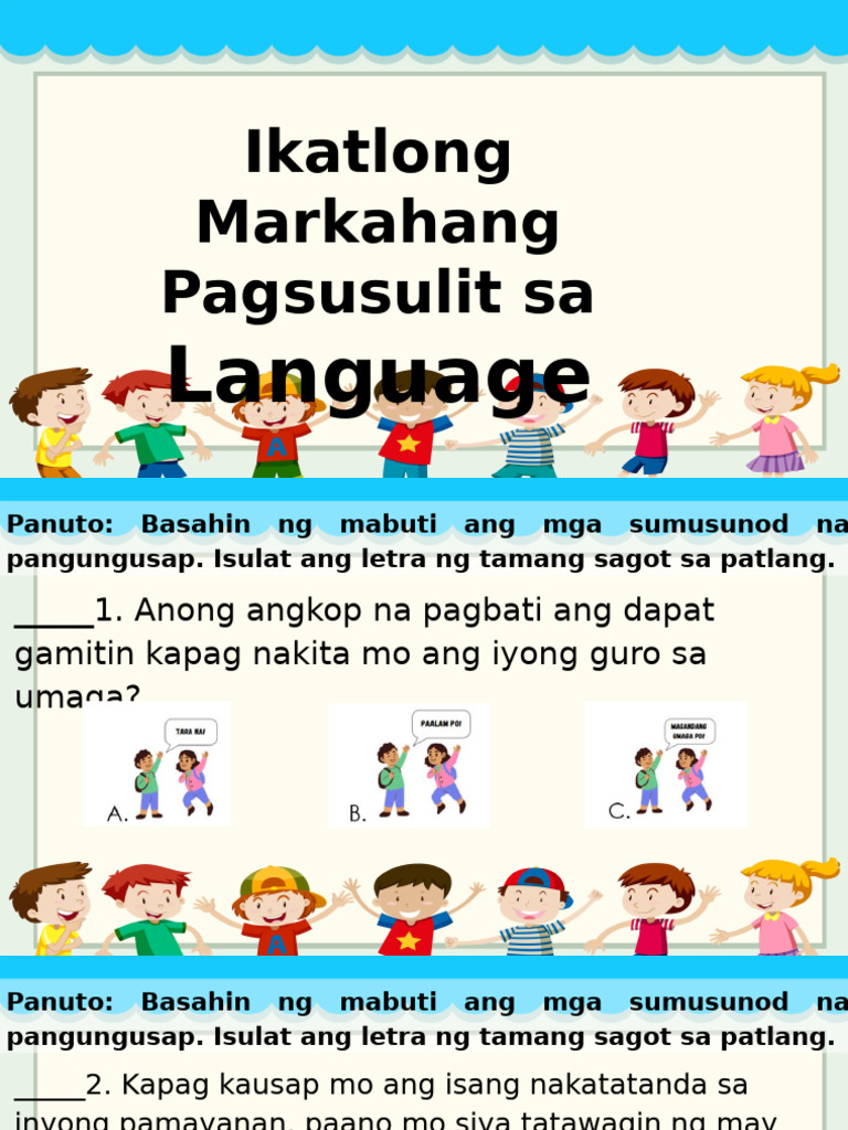3rd Quarter Exam | PDF