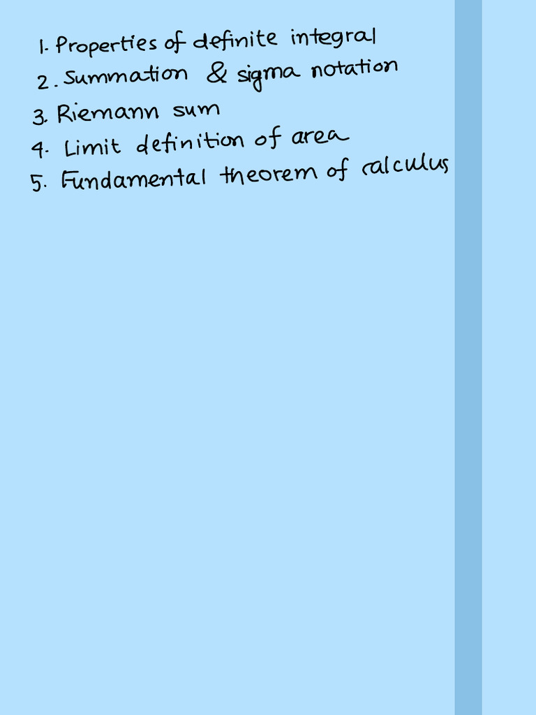 Definite integral handwritten | PDF