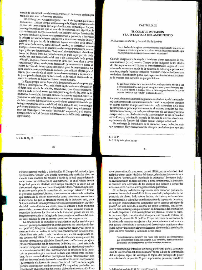 El Conatus Imitación - Laurent Bove | PDF