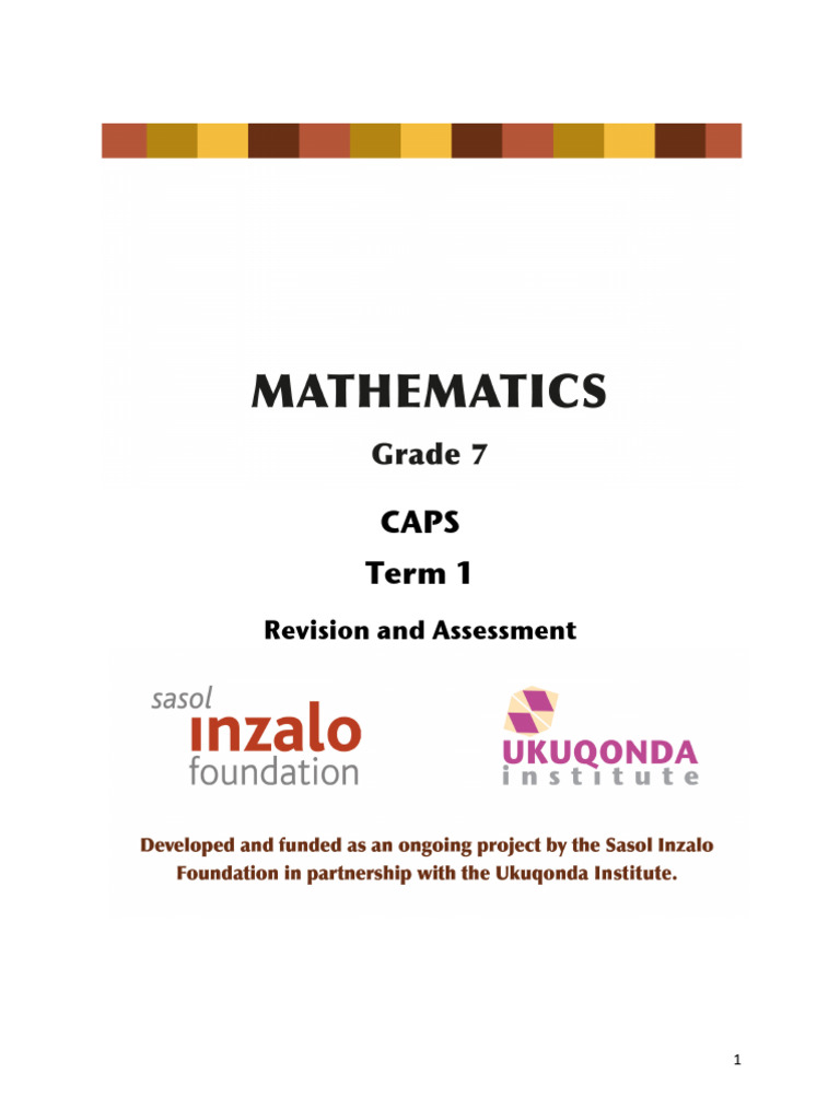 GRADE7 Term1 Revision and Assessment | PDF