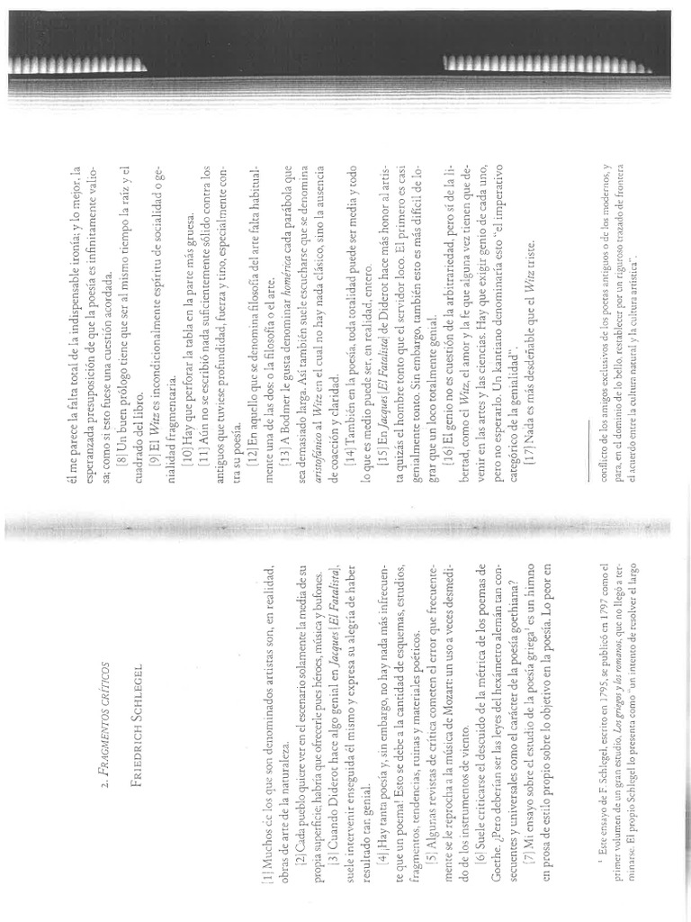 F. Schlegel. Fragments Del Lyceum | PDF