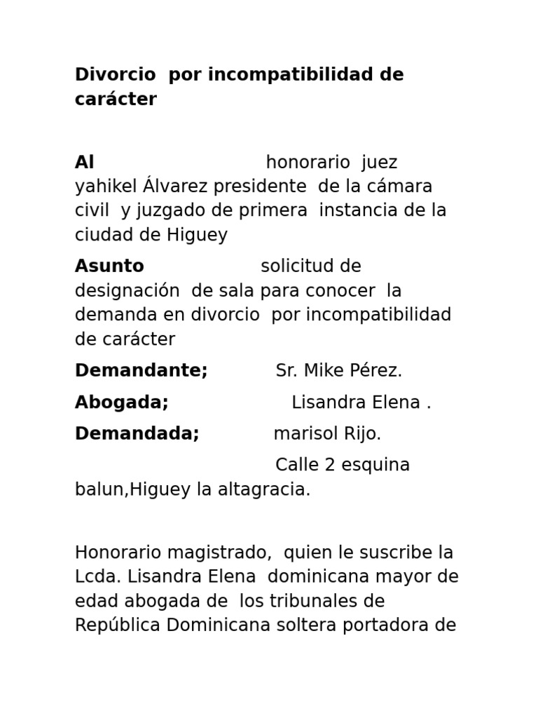 Documento (1) Divorcio 1 | PDF