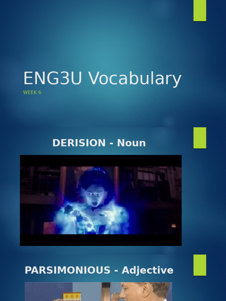 ENG3U Vocabulary Week 6 | PDF