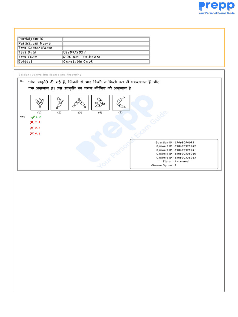 CRPF Constable Technical Tradesman Official Paper Held On 01 July 2023 ...