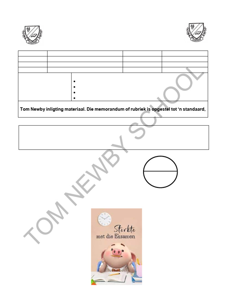 Grade 4 Afrikaans Exam June 2022 | PDF