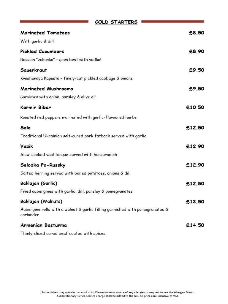 Erebuni Food Menu 2024 | PDF | Kebab | Dill