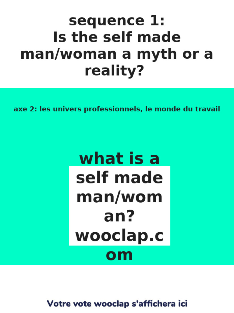 Seance 1 Self Made Man - Douglass | PDF