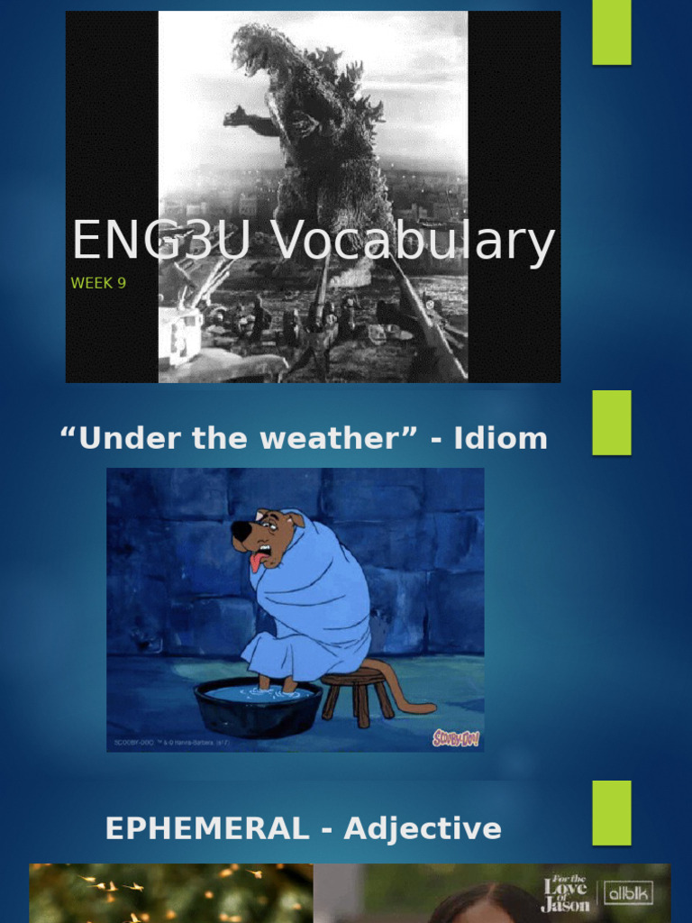 ENG3U Week 9 Vocabulary List | PDF