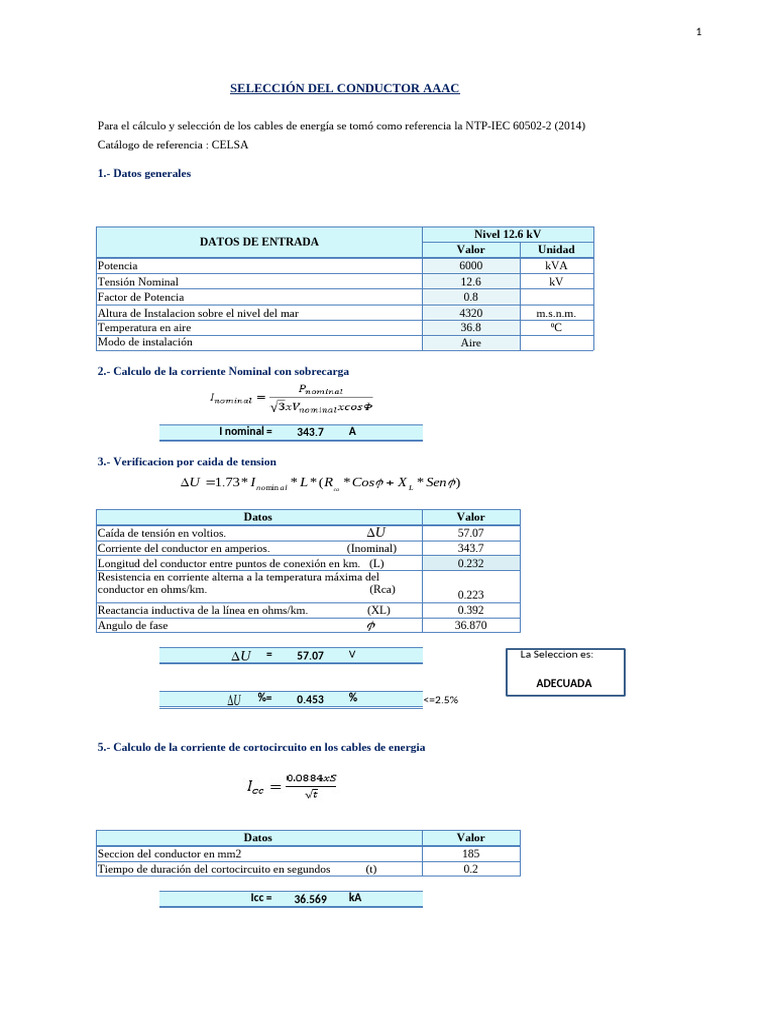 Dimens. de Cables de Energía | PDF | Energia electrica | Corriente ...