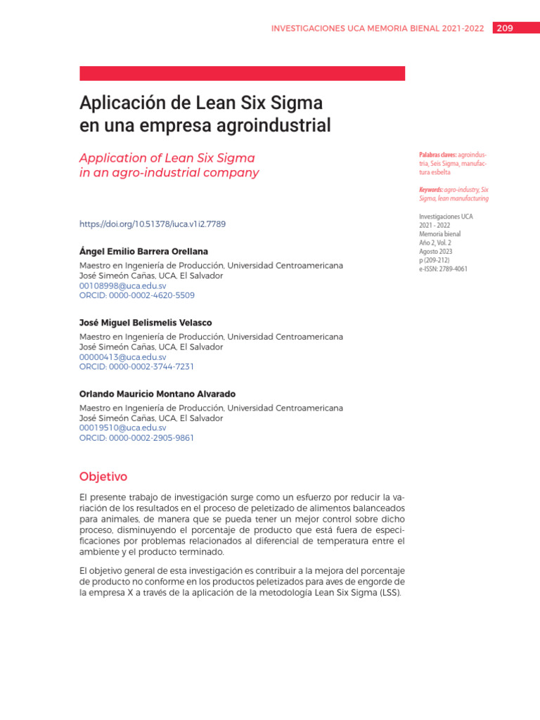 Aplicación de Lean Six Sigma | PDF | Six Sigma | Datos