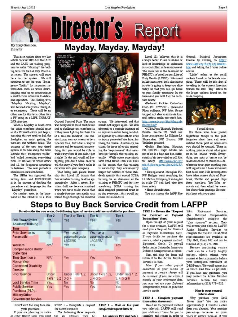Mayday, Mayday, Mayday!: Director | PDF | Firefighter | Pension