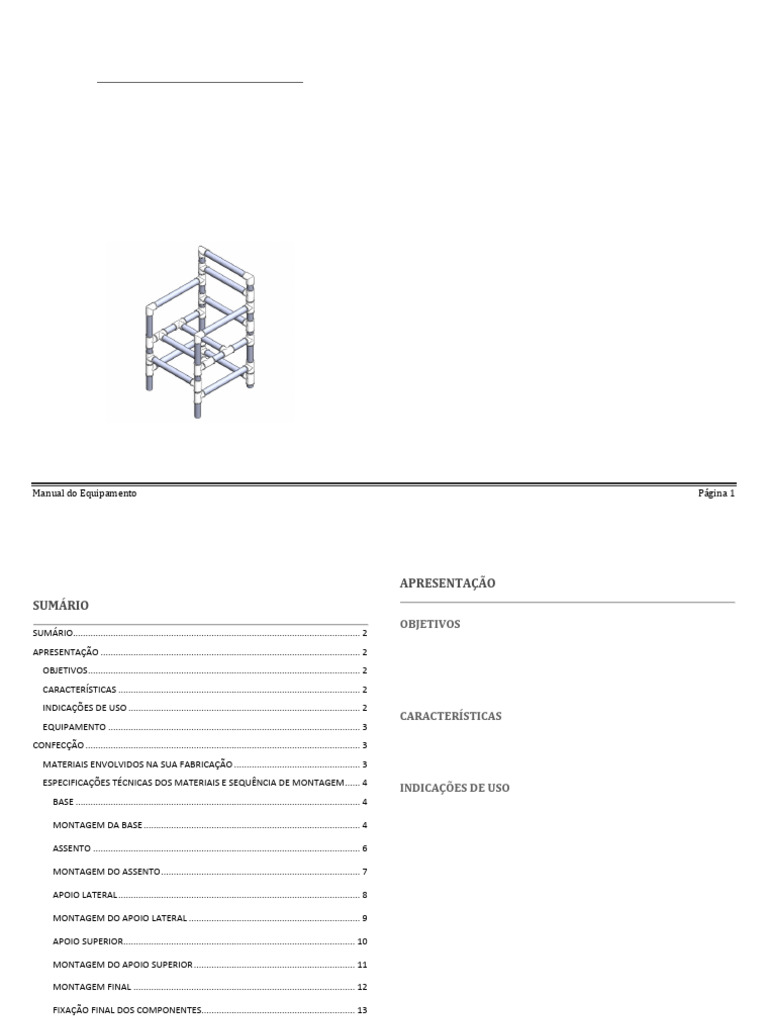 Montagem cadeira PVC | PDF | Cloreto de polivinila (PVC)