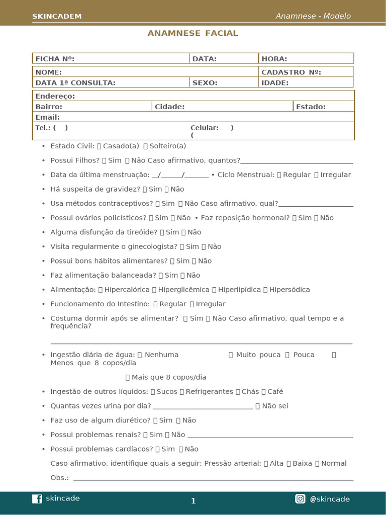 740903790-fichas-de-anamnese-skin-eletroterapia | PDF | Especialidades ...