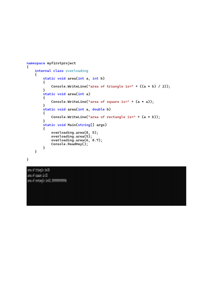 Labsheet4method Overloading N Inheritance Pdf C Sharp 5319