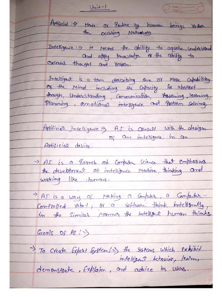 Ai 1st Unit v2 | PDF