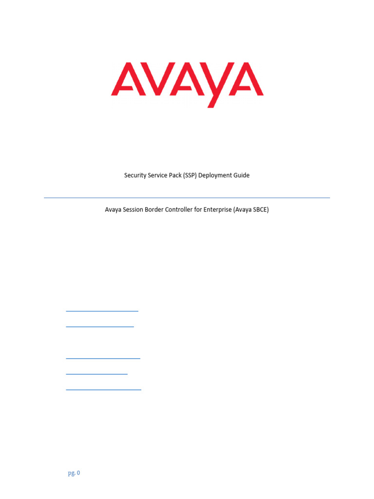 Avaya SBCE SSP Deployment Guide 10.2 | PDF | Transport Layer Security ...