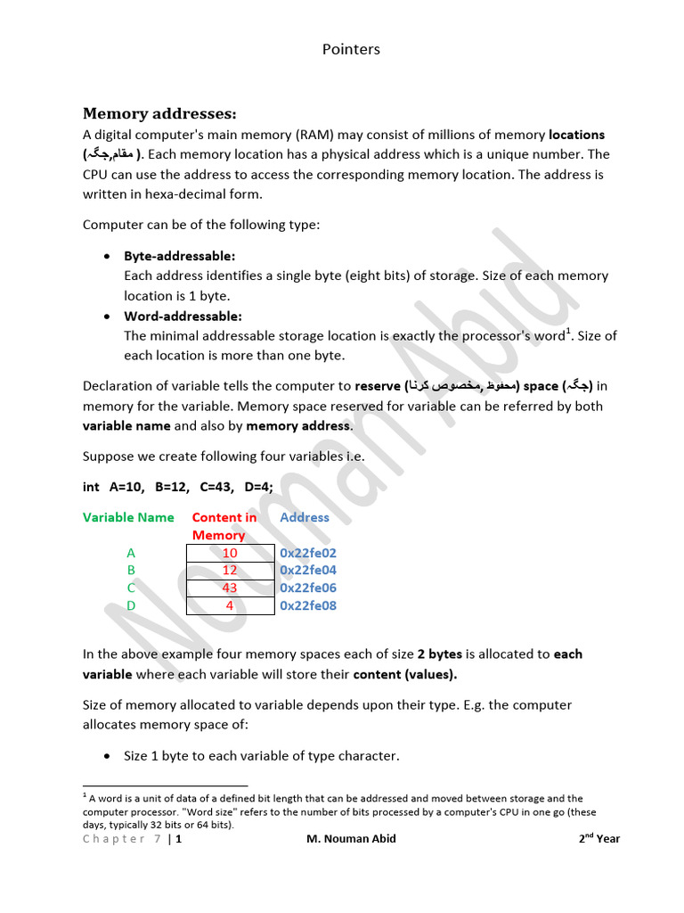 Understanding Pointers in C++ Programming | PDF | Pointer (Computer Programming) | Variable ...
