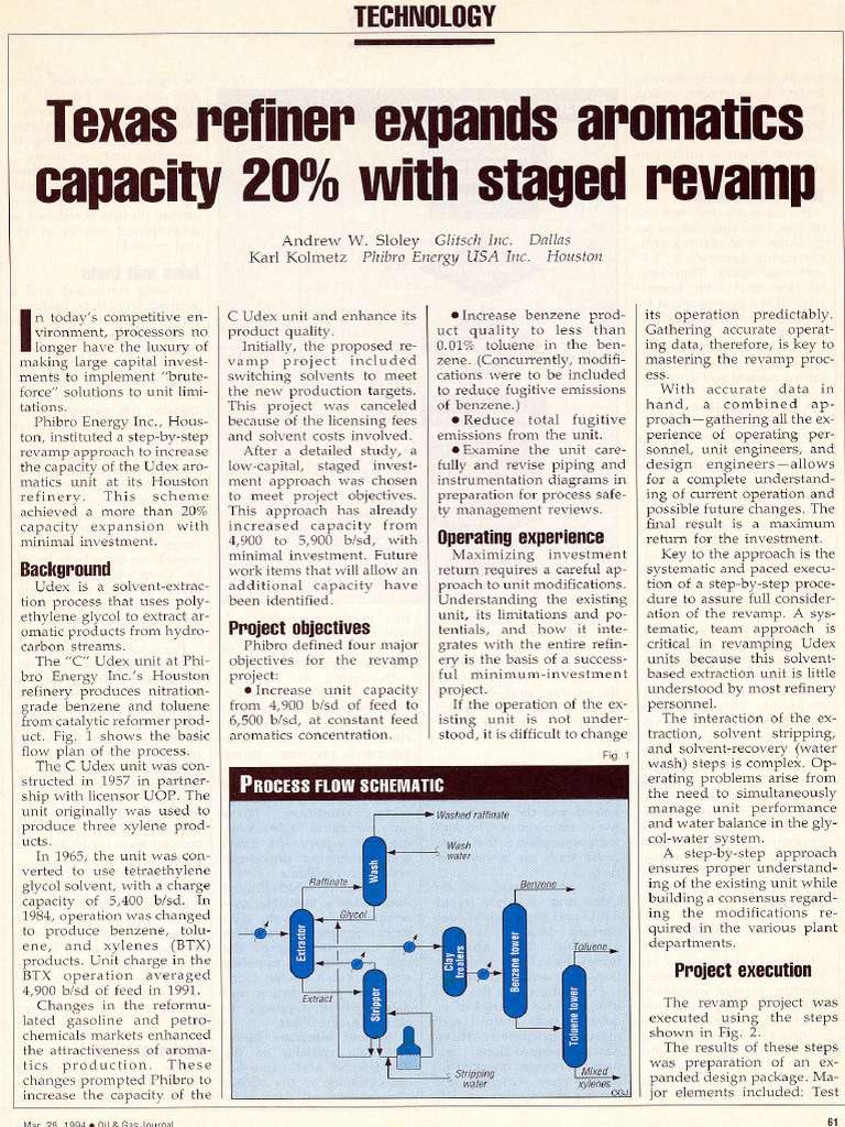TexasRefiner_UDEX Process | PDF
